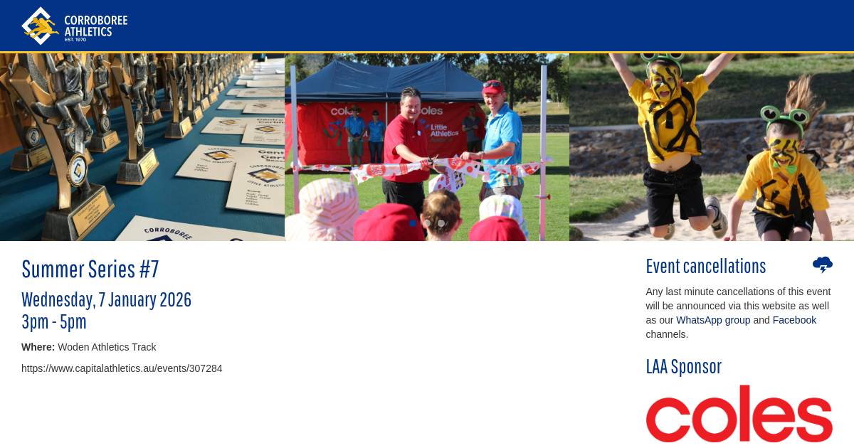 Summer Series #7 - Corroboree Athletics