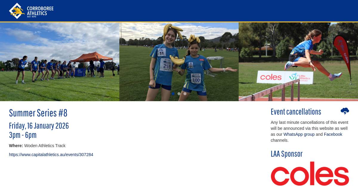 Summer Series #8 - Corroboree Athletics